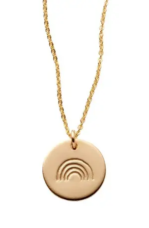 MADE BY MARY Wonder Disc Necklace - Gold Filled - Rainbow