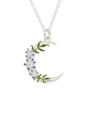 FABLE ENGLAND Nightshade Moon Pendant Necklace - Silver