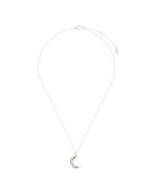FABLE ENGLAND Nightshade Moon Pendant Necklace - Silver