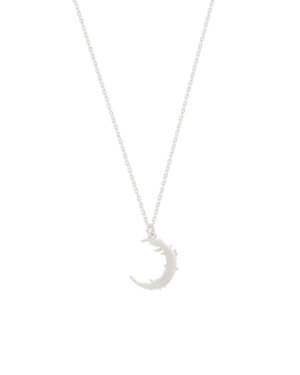 FABLE ENGLAND Nightshade Moon Pendant Necklace - Silver
