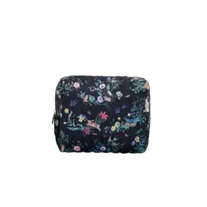 FABLE ENGLAND Running Bunny Large Quilted Makeup Bag - Navy