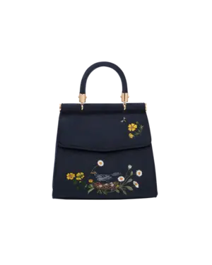 FABLE ENGLAND Blackbird Mini Top Handle Bag - Navy