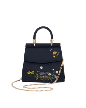 FABLE ENGLAND Blackbird Mini Top Handle Bag - Navy