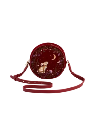 FABLE ENGLAND Star Gazing Rabbit Embroidered Circle Bag