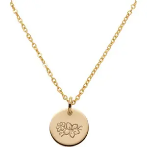 MADE BY MARY March Birth Flower Necklace - Gold Filled