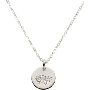 MADE BY MARY March Birth Flower Necklace - Silver