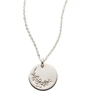 MADE BY MARY March Birth Flower Necklace - Silver