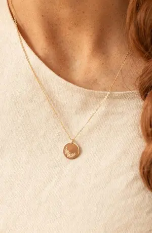 MADE BY MARY March Birth Flower Necklace - Silver