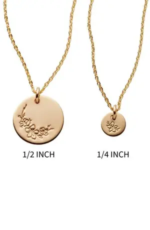 MADE BY MARY March Birth Flower Necklace - Silver