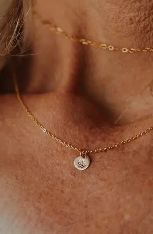 MADE BY MARY March Birth Flower Necklace - Silver