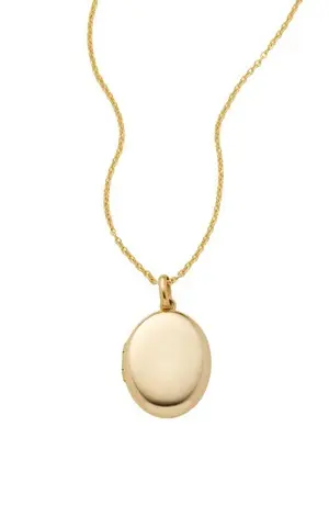 MADE BY MARY Mini Oval Locket Necklace - Gold Filled