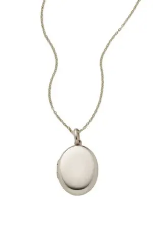 MADE BY MARY Mini Oval Locket Necklace - Silver