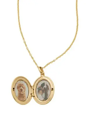 MADE BY MARY Mini Oval Locket Necklace - Silver