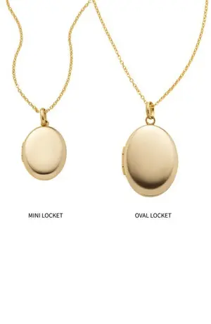 MADE BY MARY Mini Oval Locket Necklace - Silver