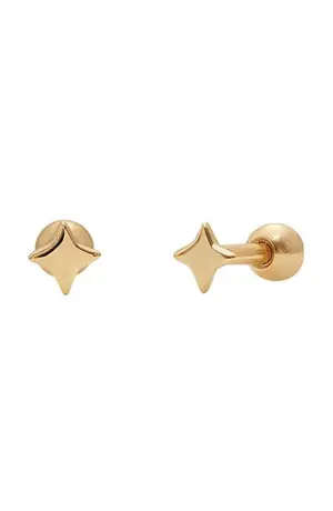 MADE BY MARY Starburst Stud Earrings - Gold Vermeil