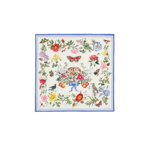 FABLE ENGLAND Agnes Tales Square Scarf Multi Colour