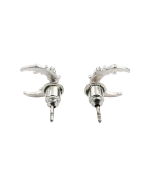FABLE ENGLAND Nightshade Moon Stud Earrings - Silver