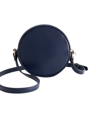 FABLE ENGLAND Chloe Circle Bag Embroidered Dormouse - Navy