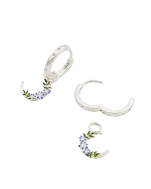 FABLE ENGLAND Nightshade Moon Huggie Earrings