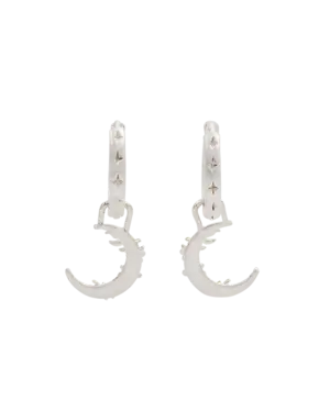 FABLE ENGLAND Nightshade Moon Huggie Earrings