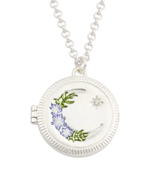 FABLE ENGLAND Nightshade Moon Locket Chain Necklace