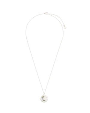 FABLE ENGLAND Nightshade Moon Locket Chain Necklace
