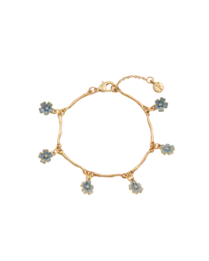 FABLE ENGLAND Forget-me-not Bracelet - Blue & Gold