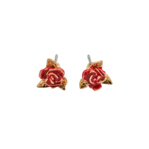 FABLE ENGLAND English Rose Stud Earrings - Gold
