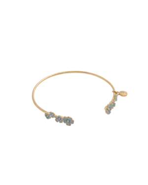 FABLE ENGLAND Forget-me-not Bangle - Blue & Gold