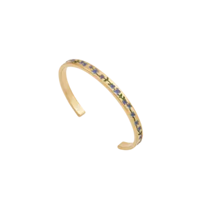 FABLE ENGLAND Forget Me Not Bangle - Gold