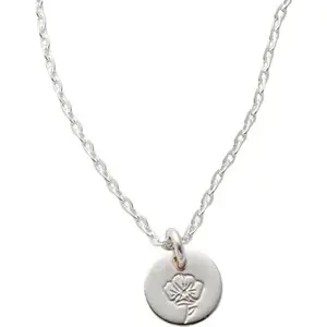 MADE BY MARY August Birth Flower Necklace - Silver