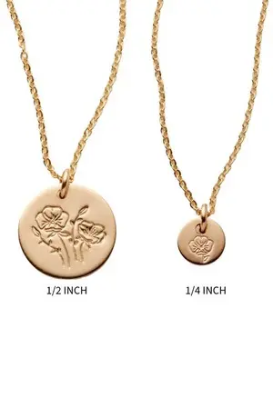 MADE BY MARY August Birth Flower Necklace - Silver
