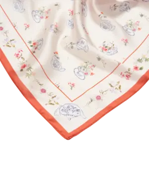 FABLE ENGLAND Cream High Tea Silky Scarf