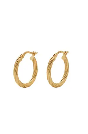 MADE BY MARY 14k Twisted Hoop Earrings