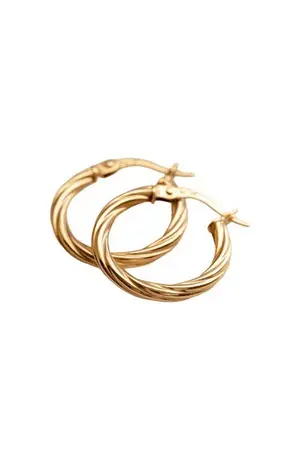 MADE BY MARY 14k Twisted Hoop Earrings