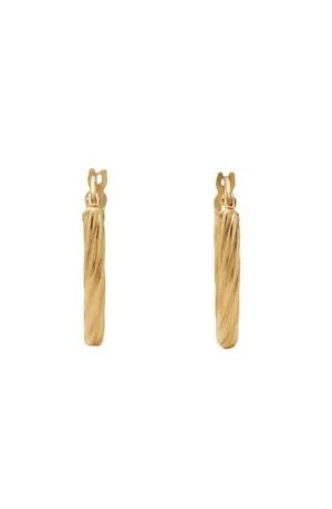 MADE BY MARY 14k Twisted Hoop Earrings