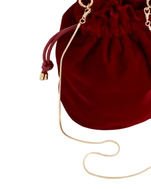 FABLE ENGLAND Velvet Bucket Bag