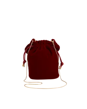 FABLE ENGLAND Velvet Bucket Bag