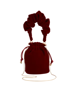 FABLE ENGLAND Velvet Bucket Bag