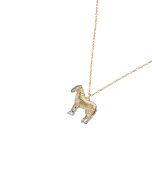 FABLE ENGLAND Zebra Pendant Necklace