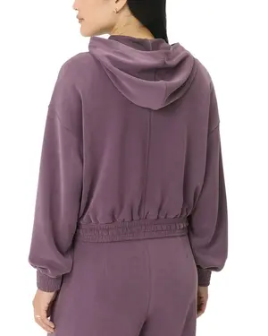 Sweaty Betty Sand Wash Cloud Crop Hoodie - Neptune