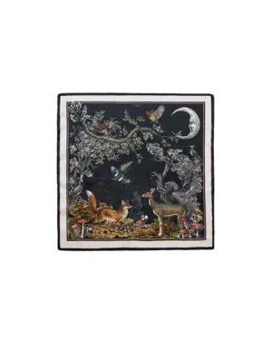 FABLE ENGLAND A Night's Tale Narrative Square Scarf Black