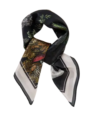 FABLE ENGLAND A Night's Tale Narrative Square Scarf - Black