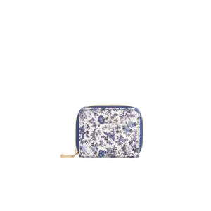 FABLE ENGLAND Ditsy Blue Small Purse - Ivory