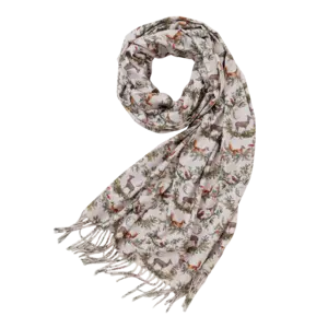 FABLE ENGLAND A Night's Tale Woodland Crystal Heavy Weight Scarf - Grey