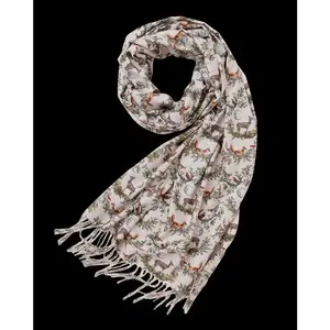 FABLE ENGLAND A Night's Tale Woodland Crystal Heavy Weight Scarf - Grey