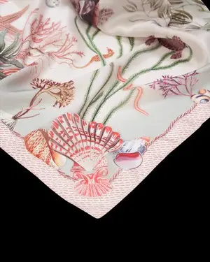 FABLE ENGLAND Tropical Escape Square Scarf