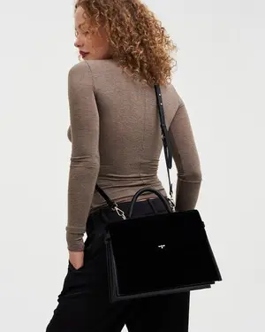 FABLE ENGLAND Structured Tote - Black