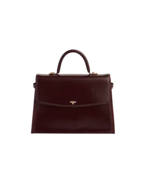 FABLE ENGLAND Structured Medium Tote - Cherry