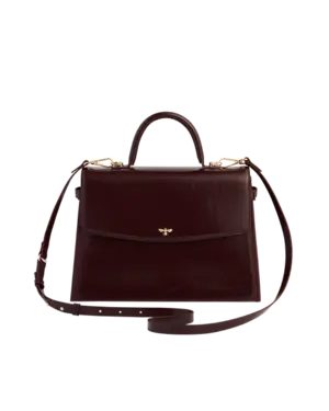 FABLE ENGLAND Structured Medium Tote - Cherry